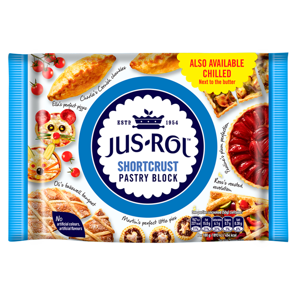 Jus-Rol Frozen Shortcrust Pastry Block 500g - Cannich Stores