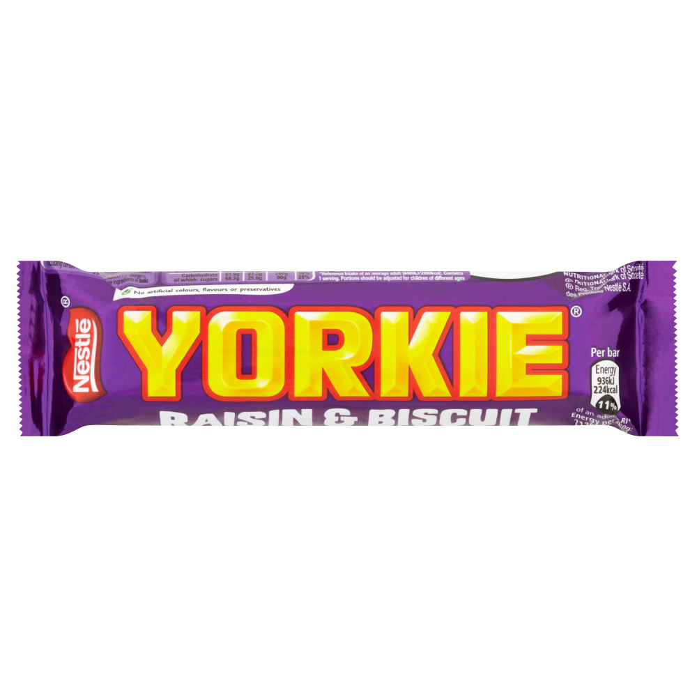Yorkie Milk Chocolate Bar With Raisin And Biscuit 44g - Cannich Stores